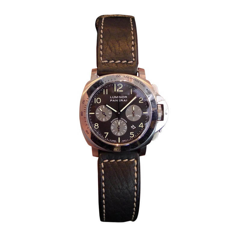 Panerai Stainless Steel PAM 162 "Pre-Daylight" Chronograph with ...