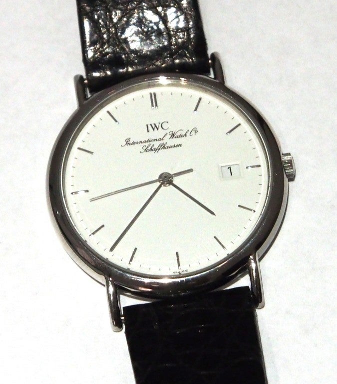 IWC Stainless Steel Quartz Portofino Wristwatch at 1stDibs