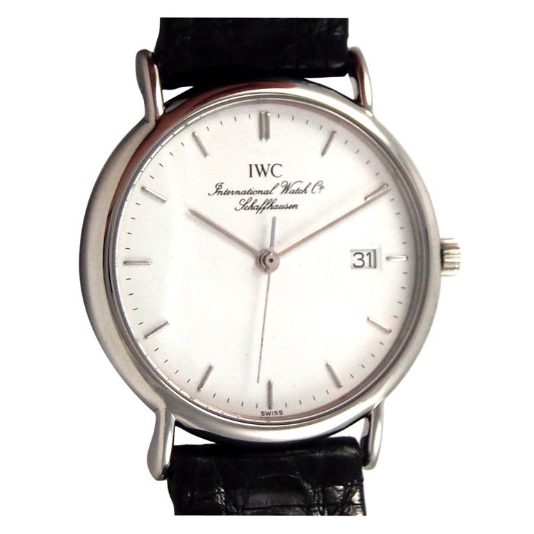 IWC Stainless Steel Quartz Portofino Wristwatch at 1stDibs