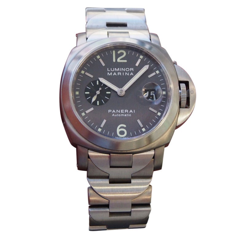 Panerai Titanium PAM 91 Luminor Marina with Anthracite Dial at 1stDibs