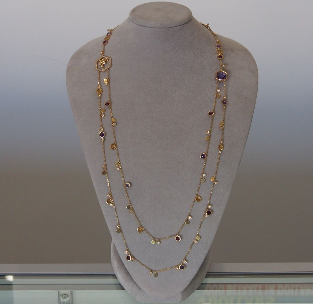 PIAGET "Magic Gardens" Rhodite Citrine Amethyst Diamond Necklace at 1stDibs