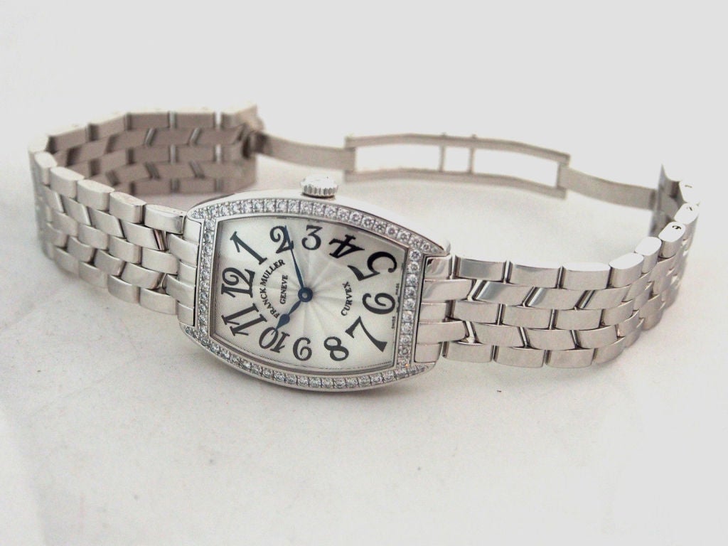 Franck Muller Lady's Stainless Steel and Diamond Cintree Curvex Watch ...