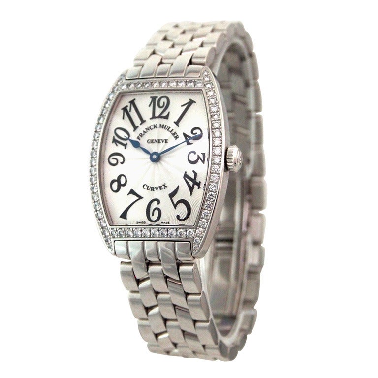 Franck Muller Lady's Stainless Steel and Diamond Cintree Curvex Watch ...
