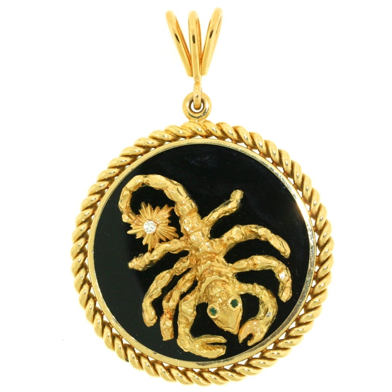 VAN CLEEF and ARPELS Scorpio Zodiac Medallion at 1stDibs | van cleef ...