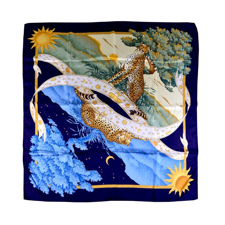 FERRAGAMO Double Leopard Print Scarf at 1stDibs