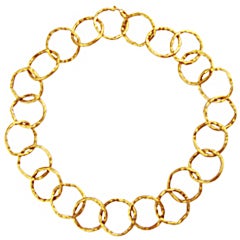 Gold Loop Necklace For Sale at 1stDibs