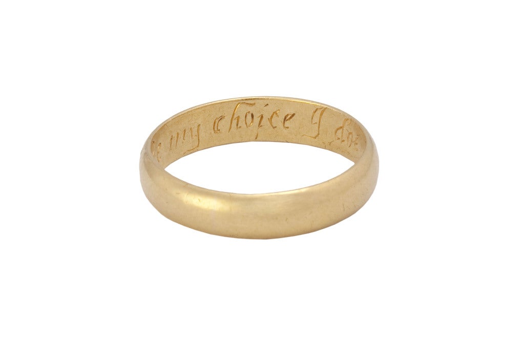 Renaissance Posy Ring "In Thee my Choice I Doe Rejoyce" at 1stDibs