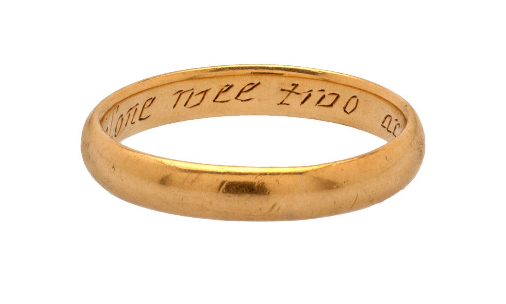 Posy Ring In God Above Wee Two Are One at 1stDibs | bands of gold poem