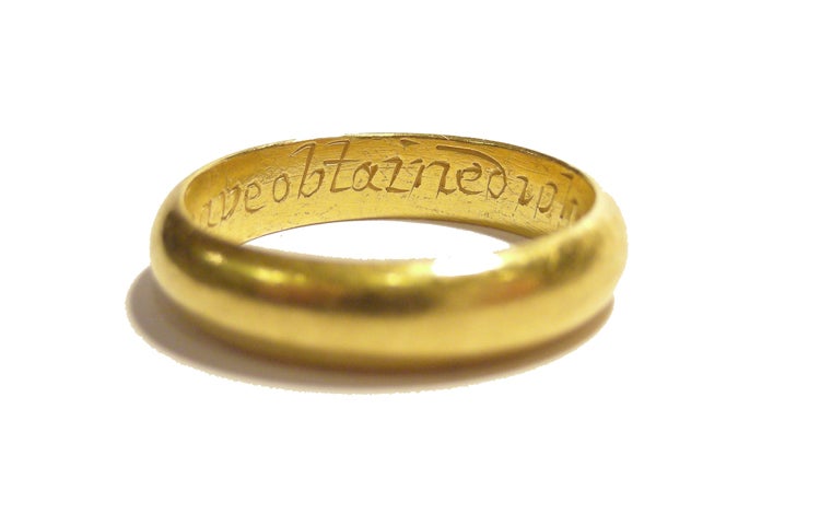 Renaissance Posy ring "I have obtained whome God ordaind" For Sale at ...