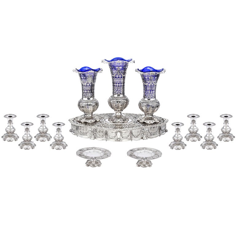 CALDWELL Silver 14-Piece Table Garniture, Circa 1900 at 1stDibs