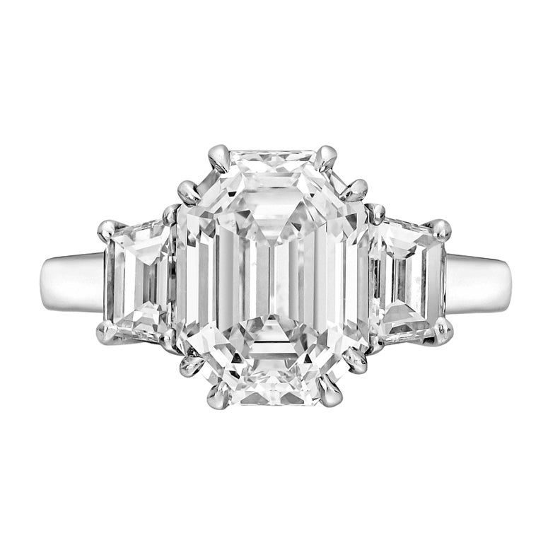 5.39 Carat Octagonal Step-Cut Diamond Engagement Ring at 1stDibs ...