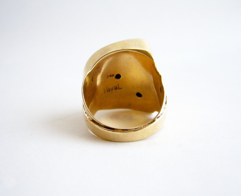 PHILIP PAVAL 14k Gold Sapphire Ring at 1stDibs