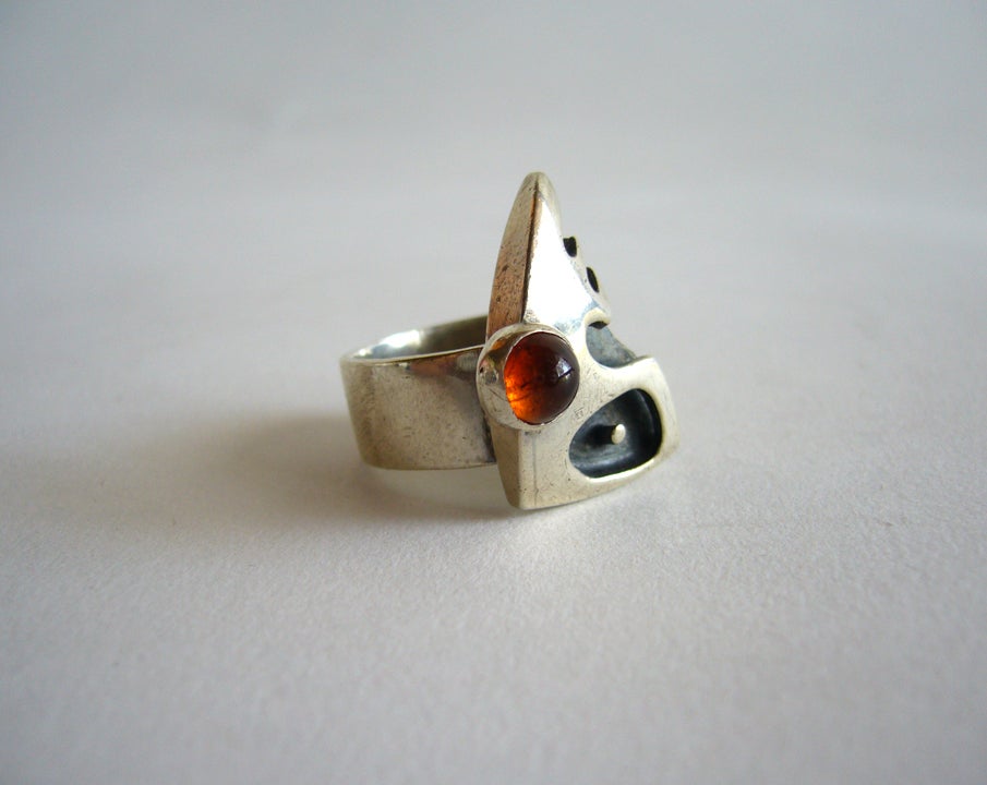 ED WIENER Studio Amber Ring at 1stDibs