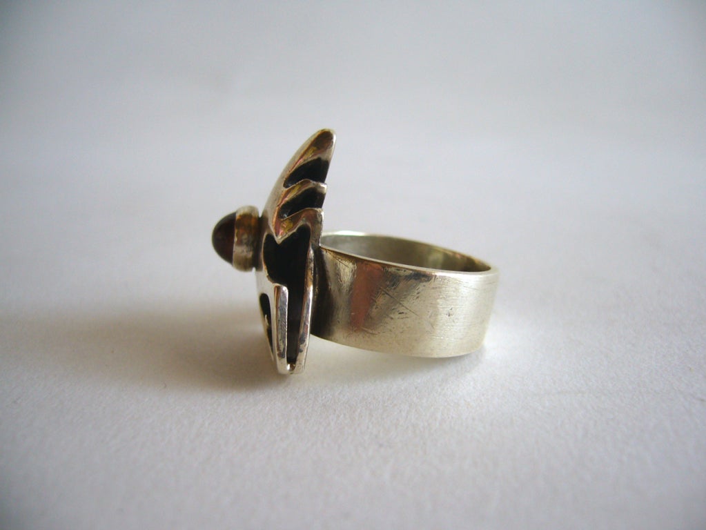 ED WIENER Studio Amber Ring at 1stDibs