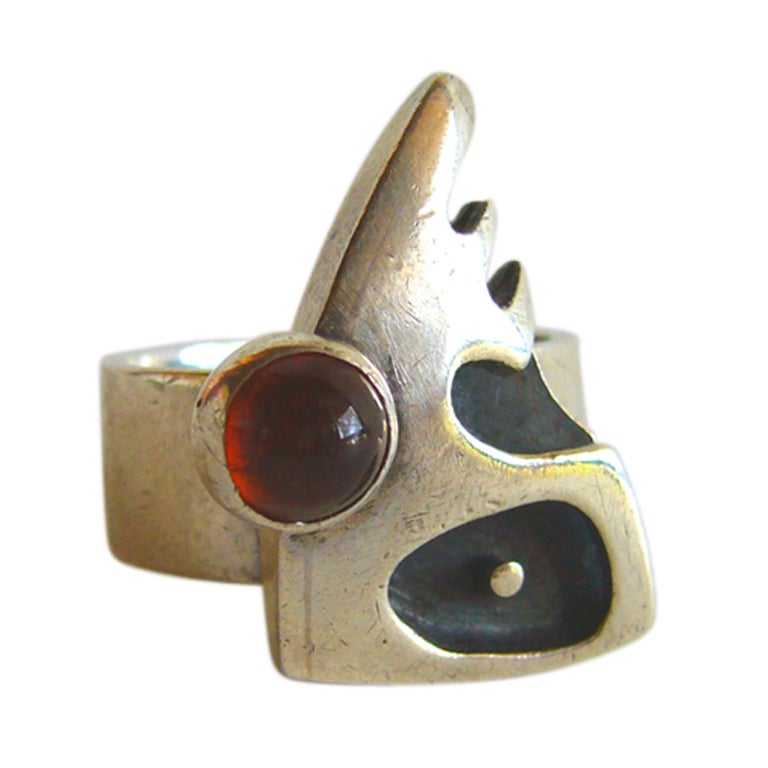 ED WIENER Studio Amber Ring at 1stDibs