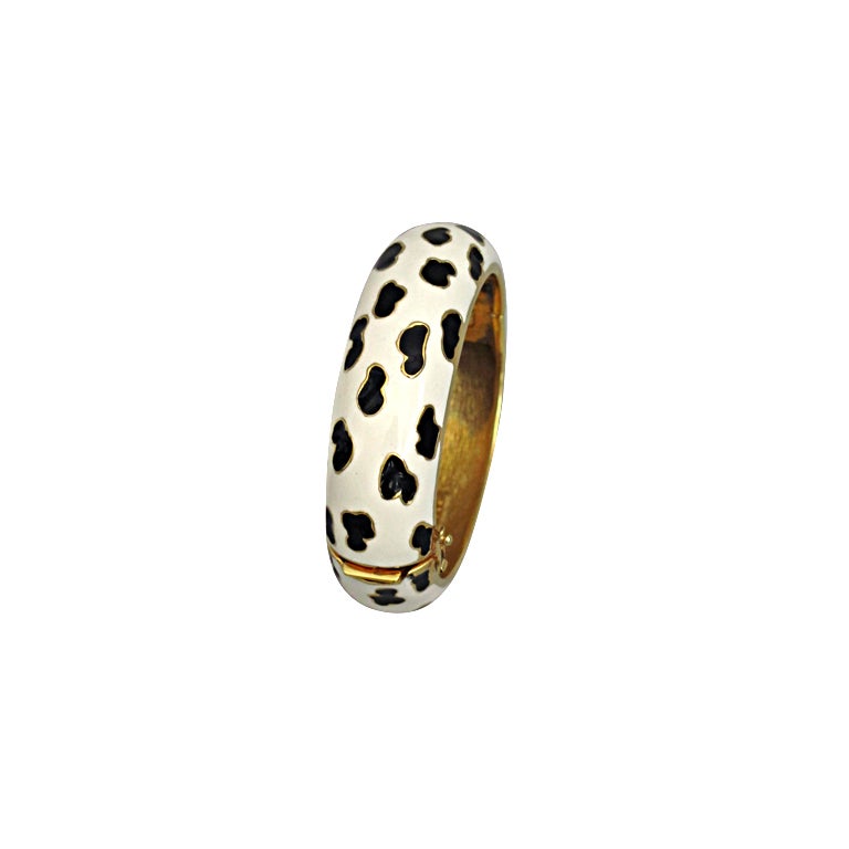 Ciner leopard enamel bracelet at 1stDibs