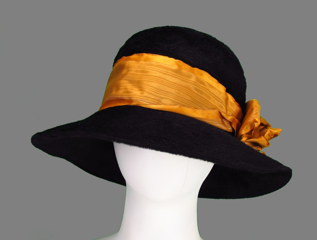Victorian black beaver fur felt hat For Sale at 1stDibs