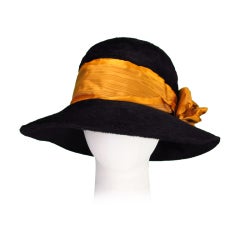 Victorian black beaver fur felt hat For Sale at 1stDibs