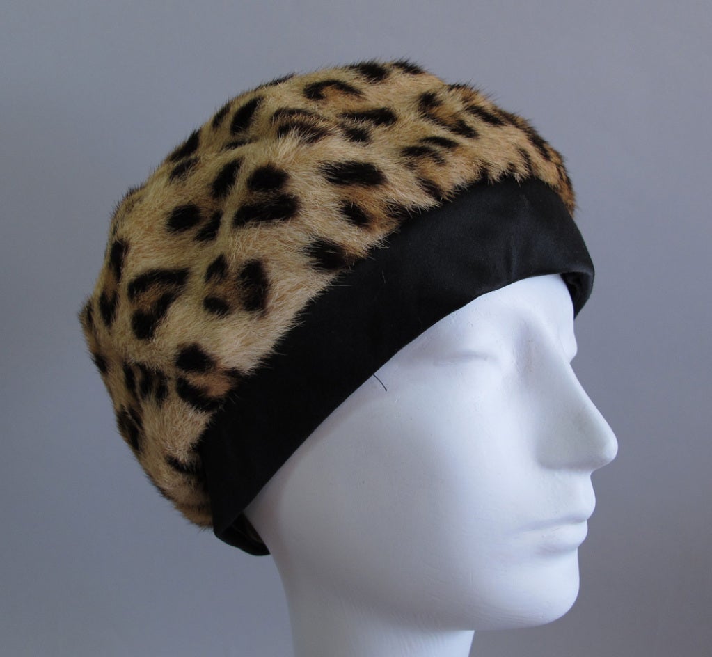 “Leopard” pill box hat at 1stDibs