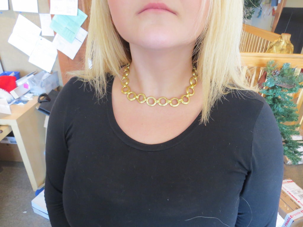 Elizabeth Locke Gold Bergamo Necklace at 1stDibs