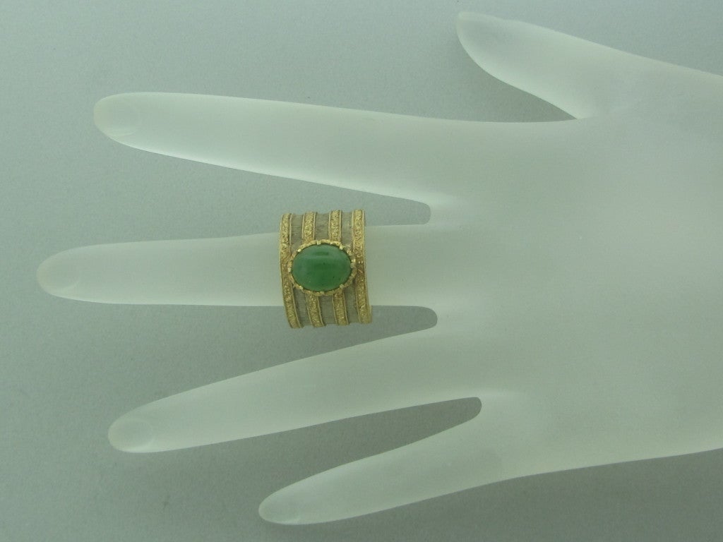 Buccellati Gold Jade Nephrite Ring at 1stDibs