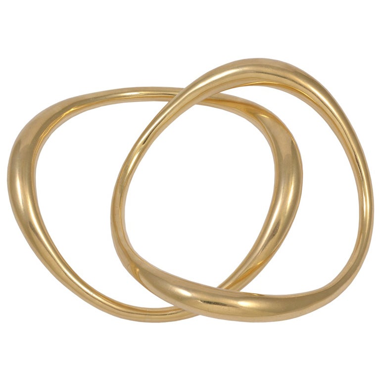 TIMOTHY GRANNIS Gold Bangle Bracelets at 1stDibs