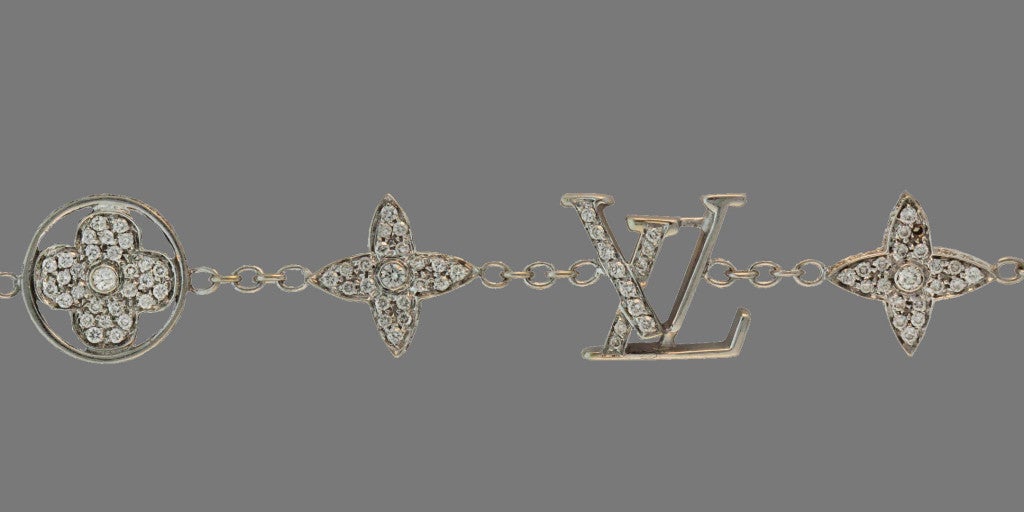 LOUIS VUITTON Logo Design Diamond Bracelet at 1stDibs | louis vuitton ...