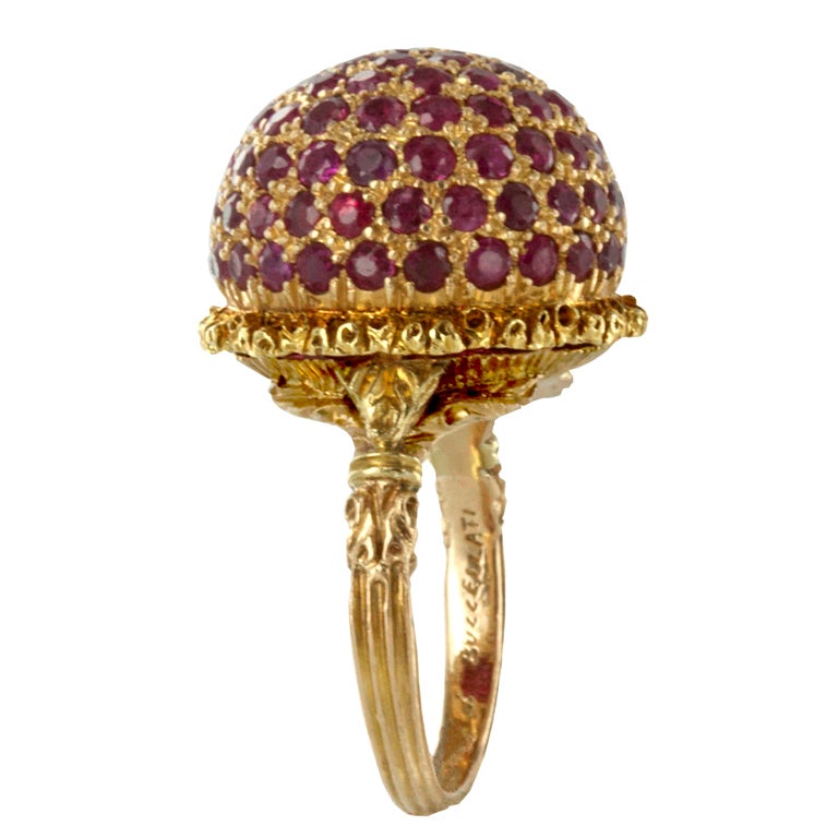 BUCCELLATI Ruby Dome Ring at 1stDibs