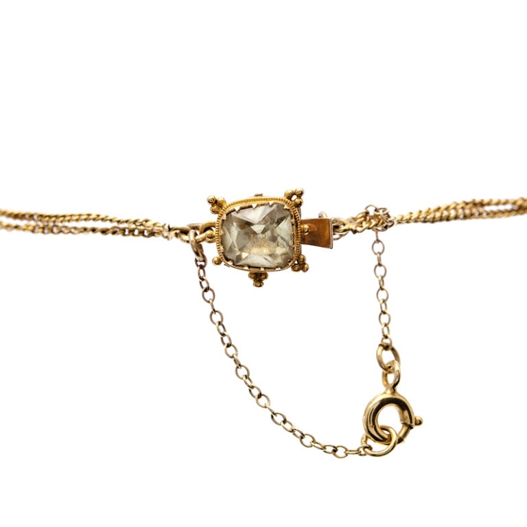 Stunning Early Victorian Chrysoberyl Necklace For Sale at 1stDibs