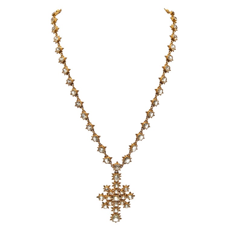 Stunning Early Victorian Chrysoberyl Necklace For Sale at 1stDibs