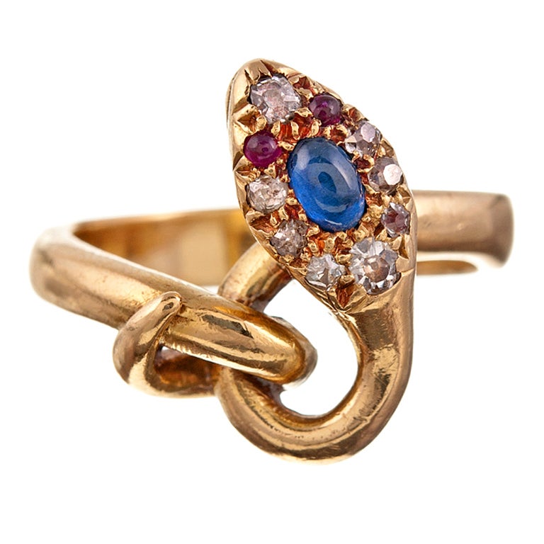 Victorian Snake Ring at 1stDibs