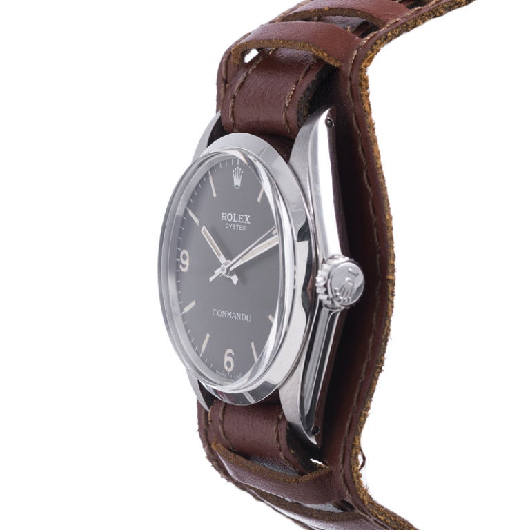 Rolex Super Rare Stainless Steel Commando Wristwatch circa 1967 at 1stDibs