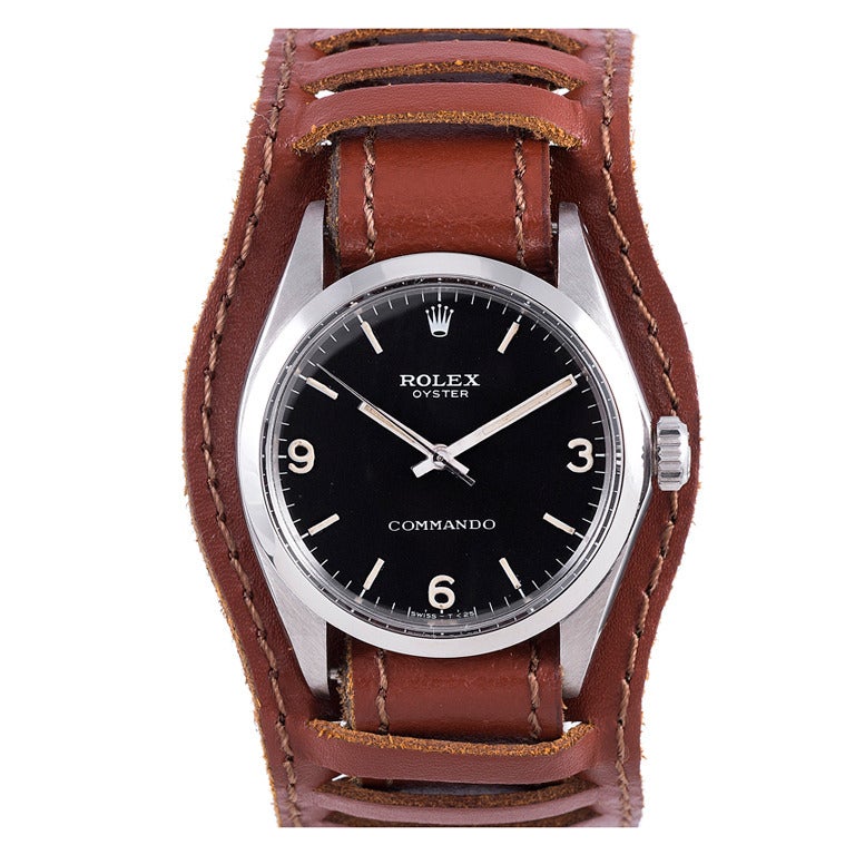 Rolex Super Rare Stainless Steel Commando Wristwatch circa 1967 at 1stDibs