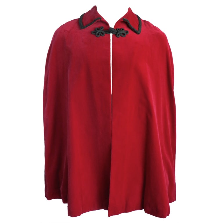 HAWKES OF SAVILE ROW 1960's men's burgundy velvet opera cape at 1stDibs ...