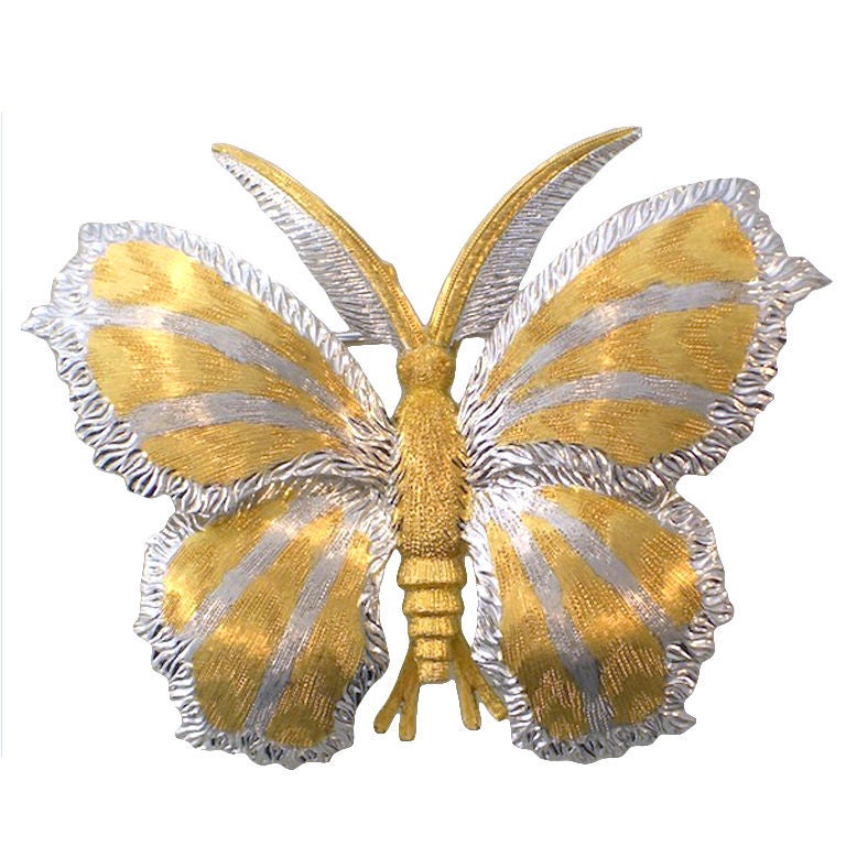 M. BUCCELLATI 18k Gold Moth Pin at 1stDibs