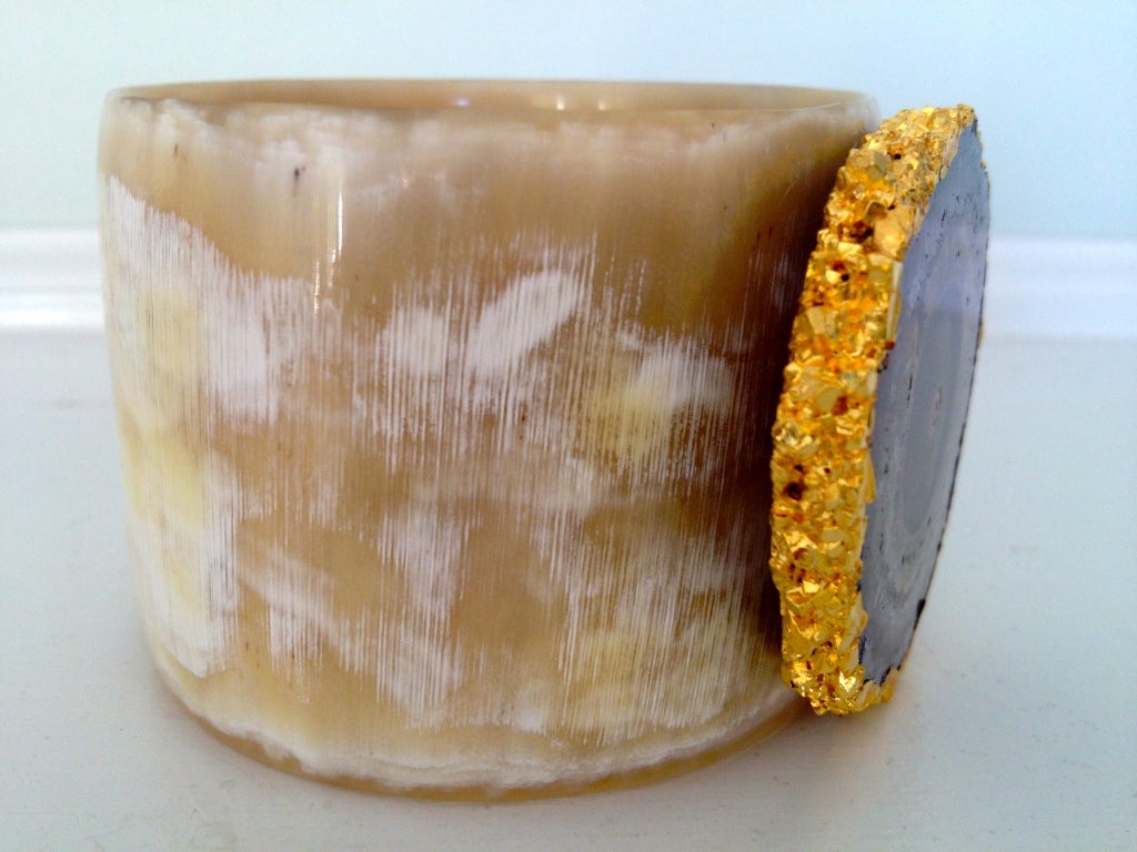 JOEY BUTLER Stunning Amethyst Gold Horn Bracelet For Sale at 1stDibs ...