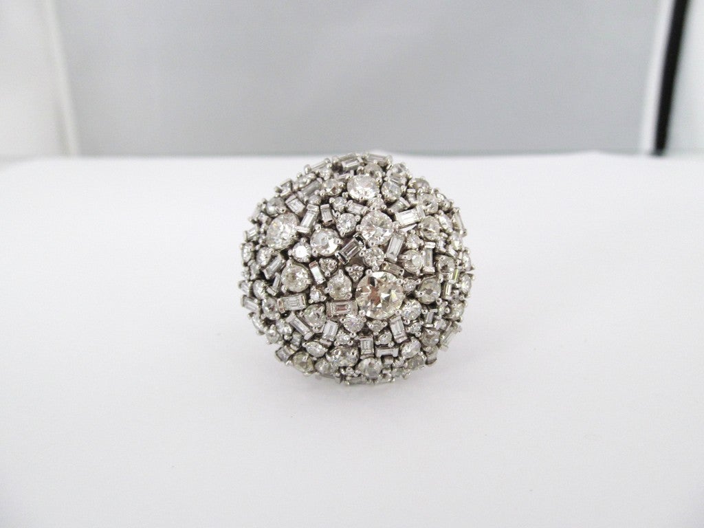 Spectacular Disco Ball Diamond Cocktail Ring For Sale at 1stDibs