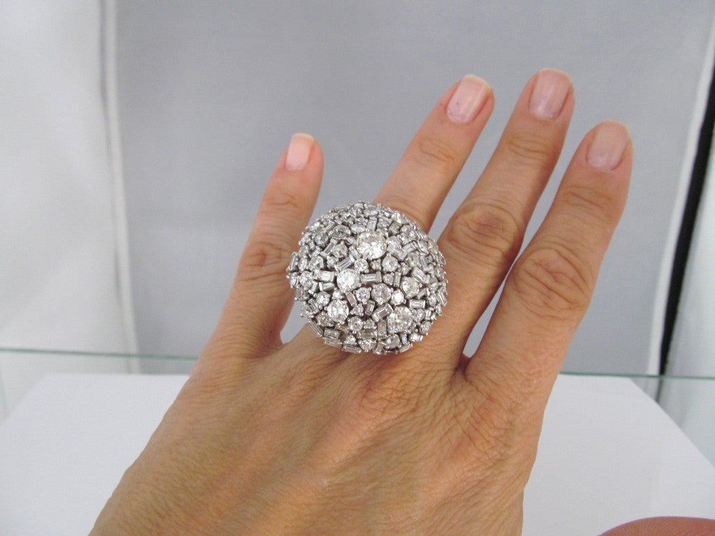 Spectacular Disco Ball Diamond Cocktail Ring For Sale at 1stDibs