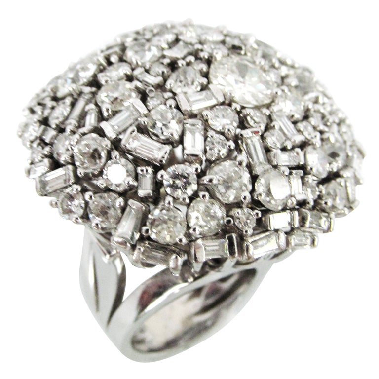 Spectacular Disco Ball Diamond Cocktail Ring For Sale at 1stDibs