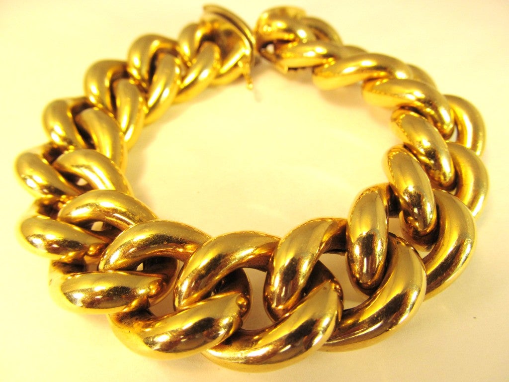 Classical Chic Large Italian Bubble Link Bracelet at 1stDibs