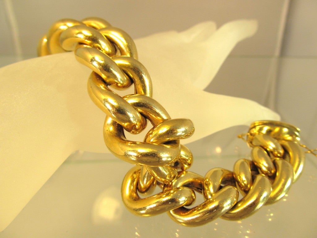 Classical Chic Large Italian Bubble Link Bracelet at 1stDibs