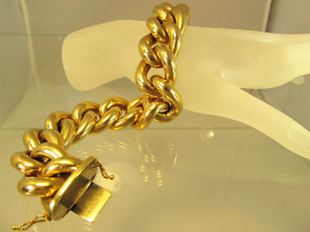 Classical Chic Large Italian Bubble Link Bracelet at 1stDibs