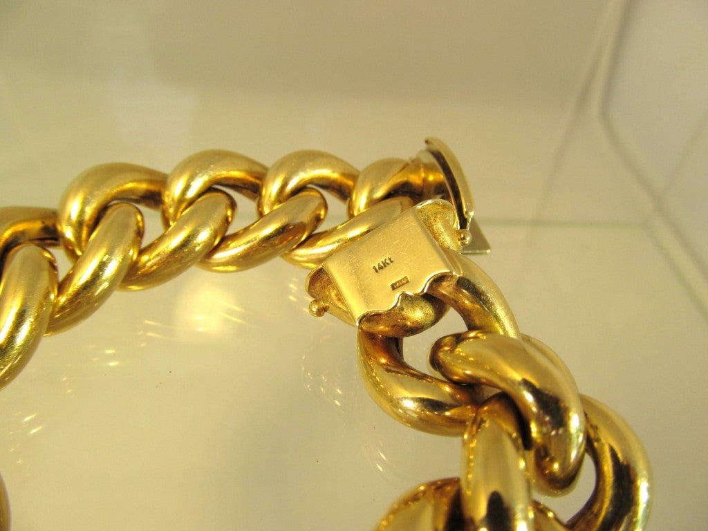 Classical Chic Large Italian Bubble Link Bracelet at 1stDibs