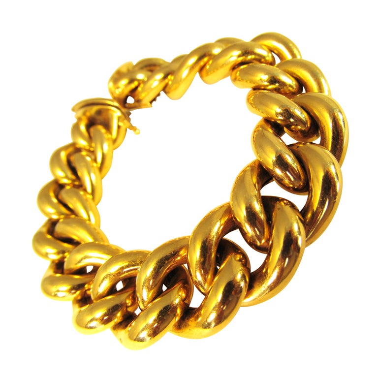Classical Chic Large Italian Bubble Link Bracelet at 1stDibs