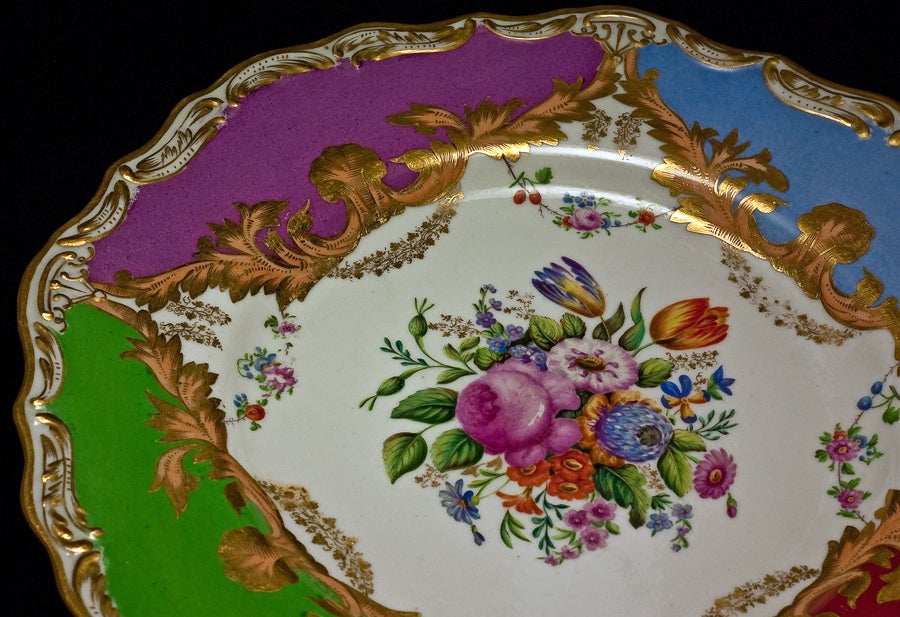 Pair of Russian Antique Porcelain Plates at 1stDibs