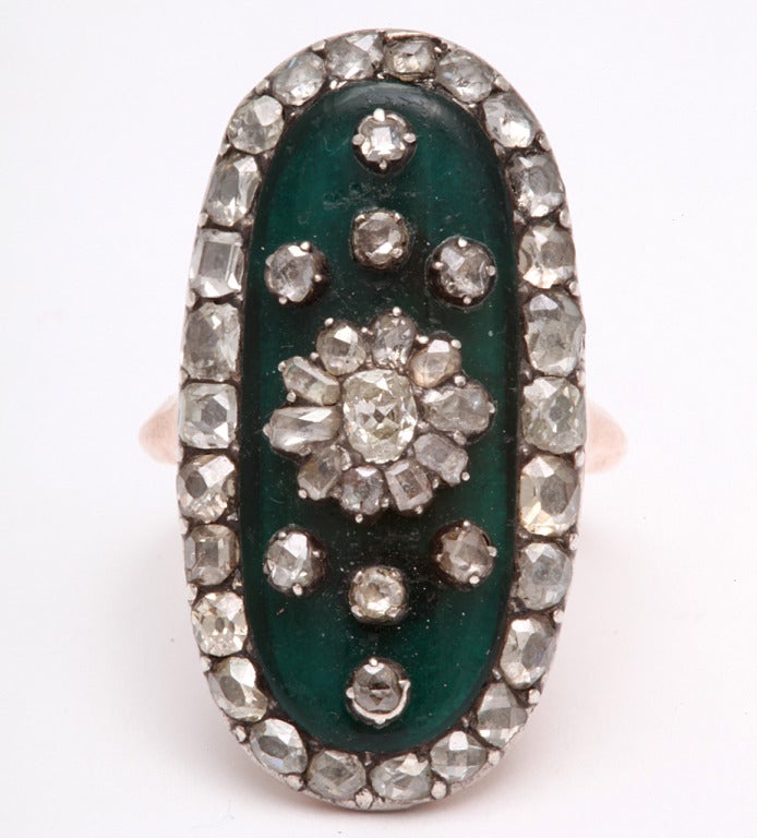Rare and Opulent Georgian Diamond Ring at 1stDibs