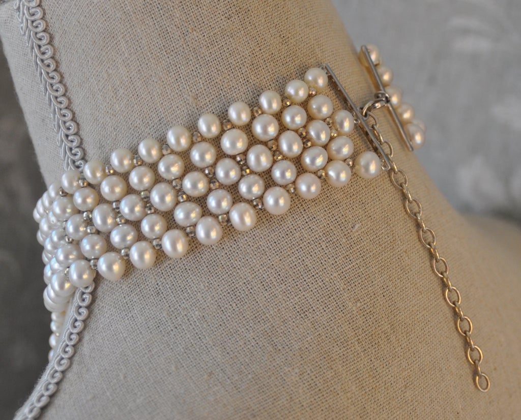 Elaborate Pearl Choker at 1stDibs