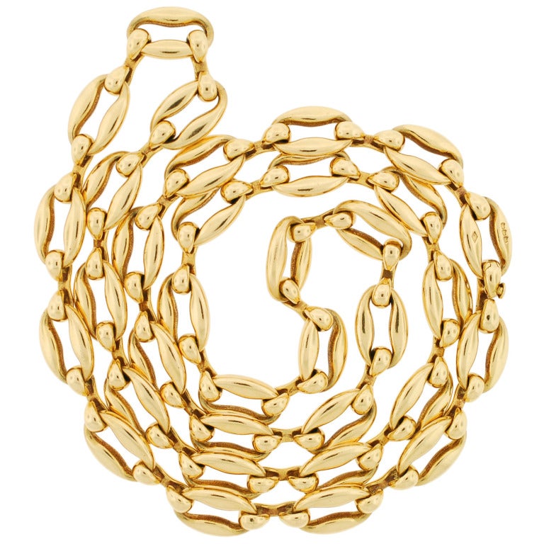 CARTIER PARIS Long Link Heavy Gold Chain at 1stDibs | heavy gold chain ...