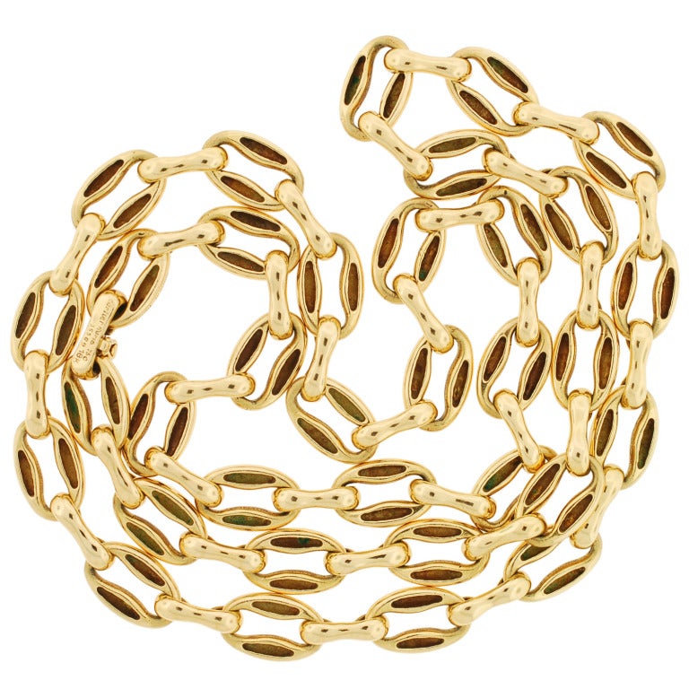 CARTIER PARIS Long Link Heavy Gold Chain at 1stDibs | heavy gold chain ...