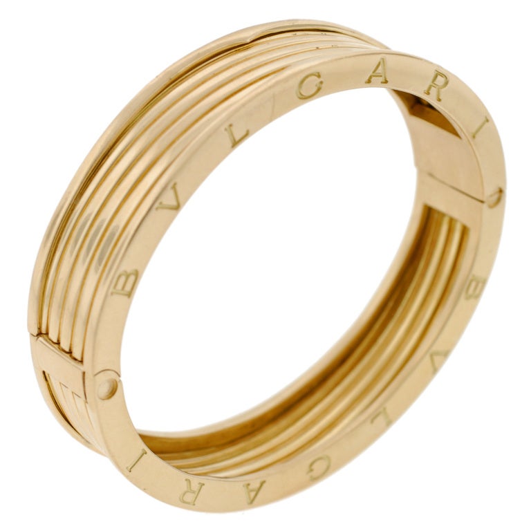 BVLGARI Heavy Gold Bangle Bracelet at 1stDibs | bvlgari bangle bracelet ...